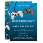 BOYS Birthday Video Game Station Party Invitation | Zazzle.com