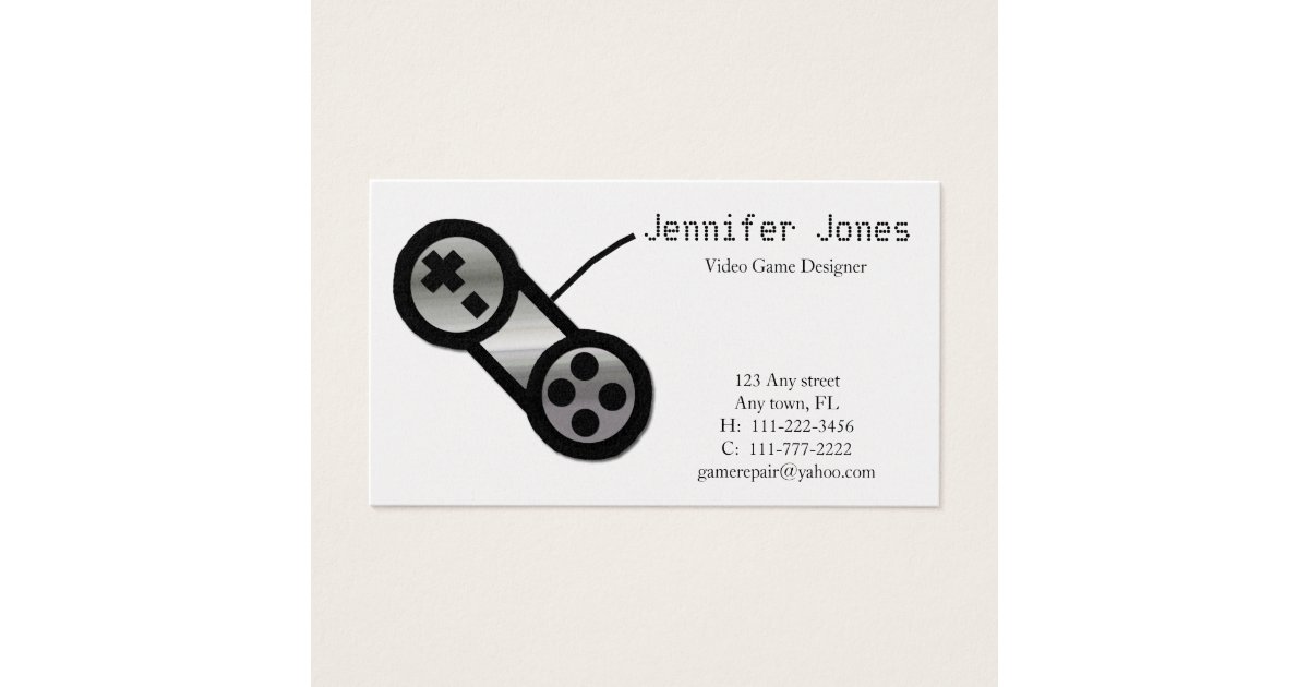 Video Game Design Business Card | Zazzle.com