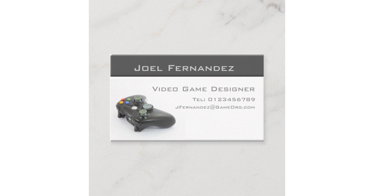 Video Game Designer - Business Card | Zazzle