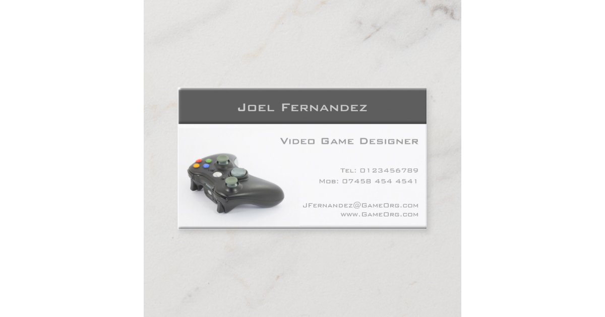 Video Game Designer - Business Card | Zazzle