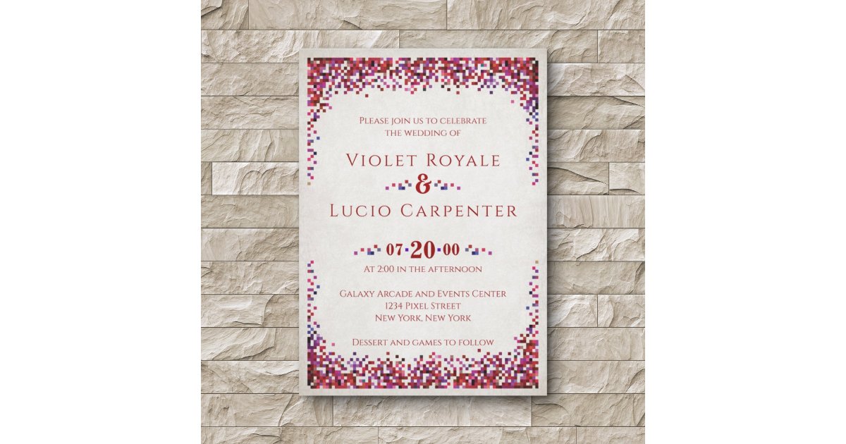 Video Game Geek Wedding Invitation | Zazzle Video Game Geek Wedding Invitation | Zazzle