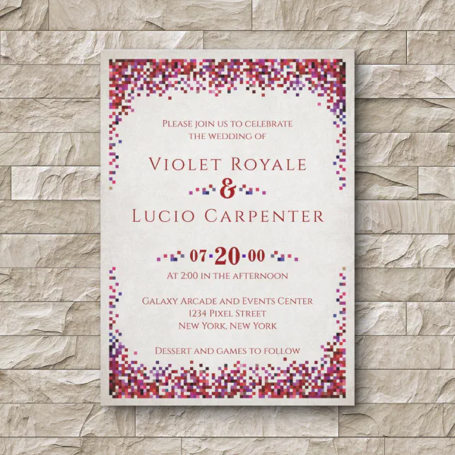 Video Game Geek Wedding Invitation | Zazzle