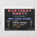 Video Game High Score Retro 10th Birthday Party Invitation | Zazzle