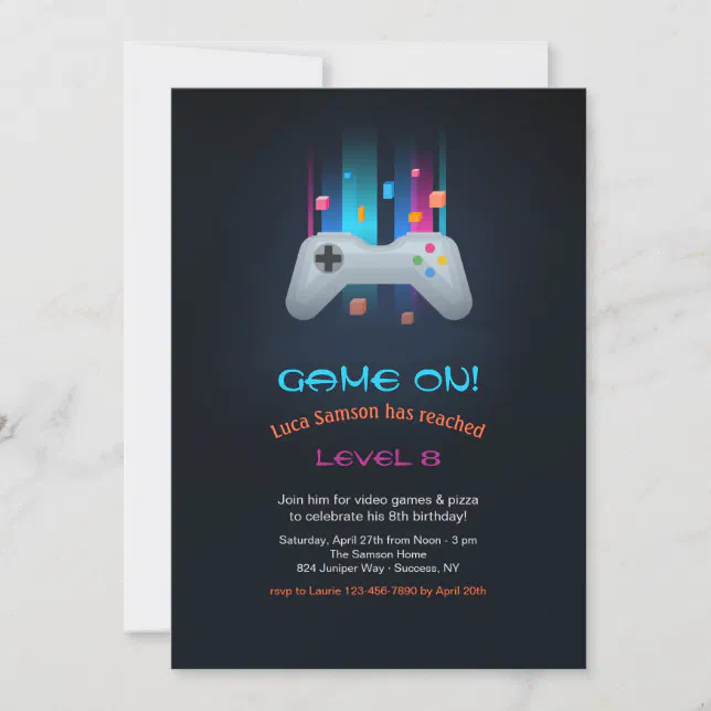 Video Game Invitations | Zazzle