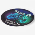Video Game Level Up Controller Birthday Party Paper Plates | Zazzle