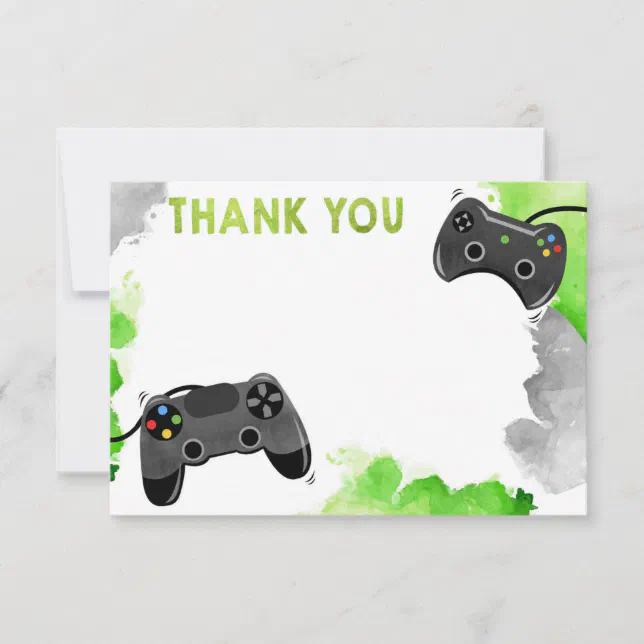Video Game Level Up Game on Gamer Thank You Cards | Zazzle