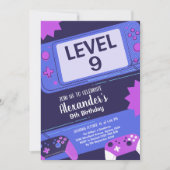 Video Game Level up Gamer Birthday Invitation | Zazzle