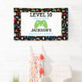 Video Game Party Level Up Kids Birthday Gamer Banner | Zazzle