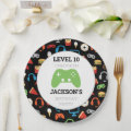 Video Game Party Level Up Kids Birthday Gamer Paper Plates | Zazzle