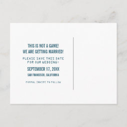 Video Game Save the Date Postcard, Blue Announcement Postcard | Zazzle