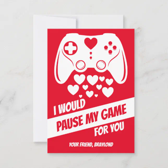 Video Game Valentines Day Card | Zazzle