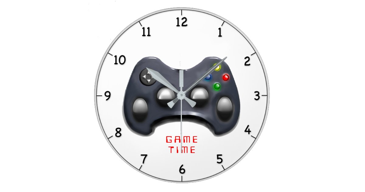 video gamer gift large clock | Zazzle.com