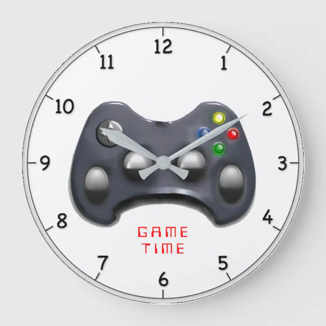 video gamer gift large clock | Zazzle