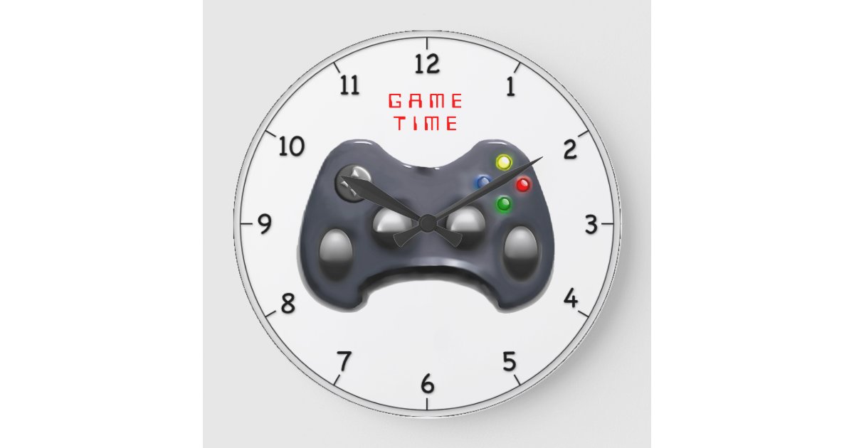 Video Gamer Gifts Large Clock | Zazzle