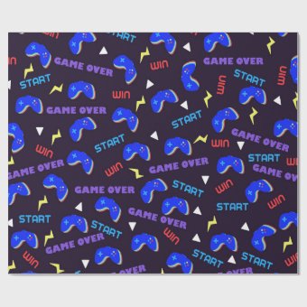 Video Games Pattern Game Lover Wrapping Paper | Zazzle