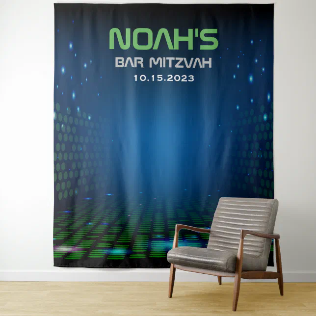 VIDEO GAMING Bar Mitzvah Photo Booth Backdrop | Zazzle
