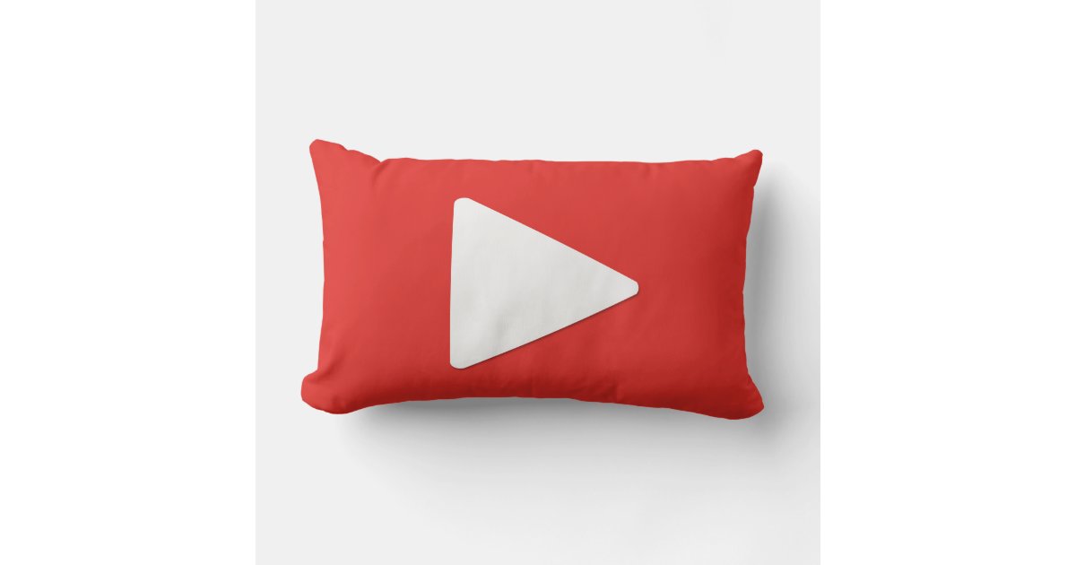 Video Play Button Pillow | Vlogging Pillow | Zazzle