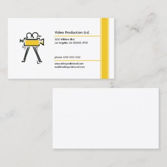 Video Production Business Card | Zazzle