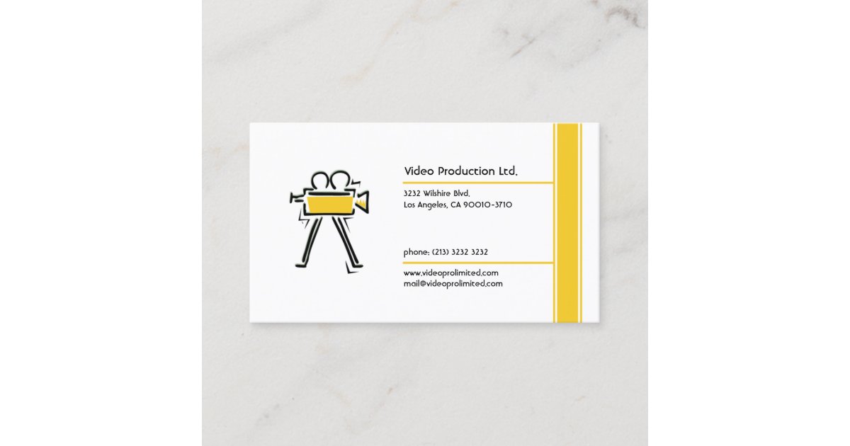 Video Production Business Card | Zazzle