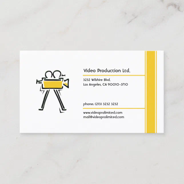 Video Production Business Card | Zazzle