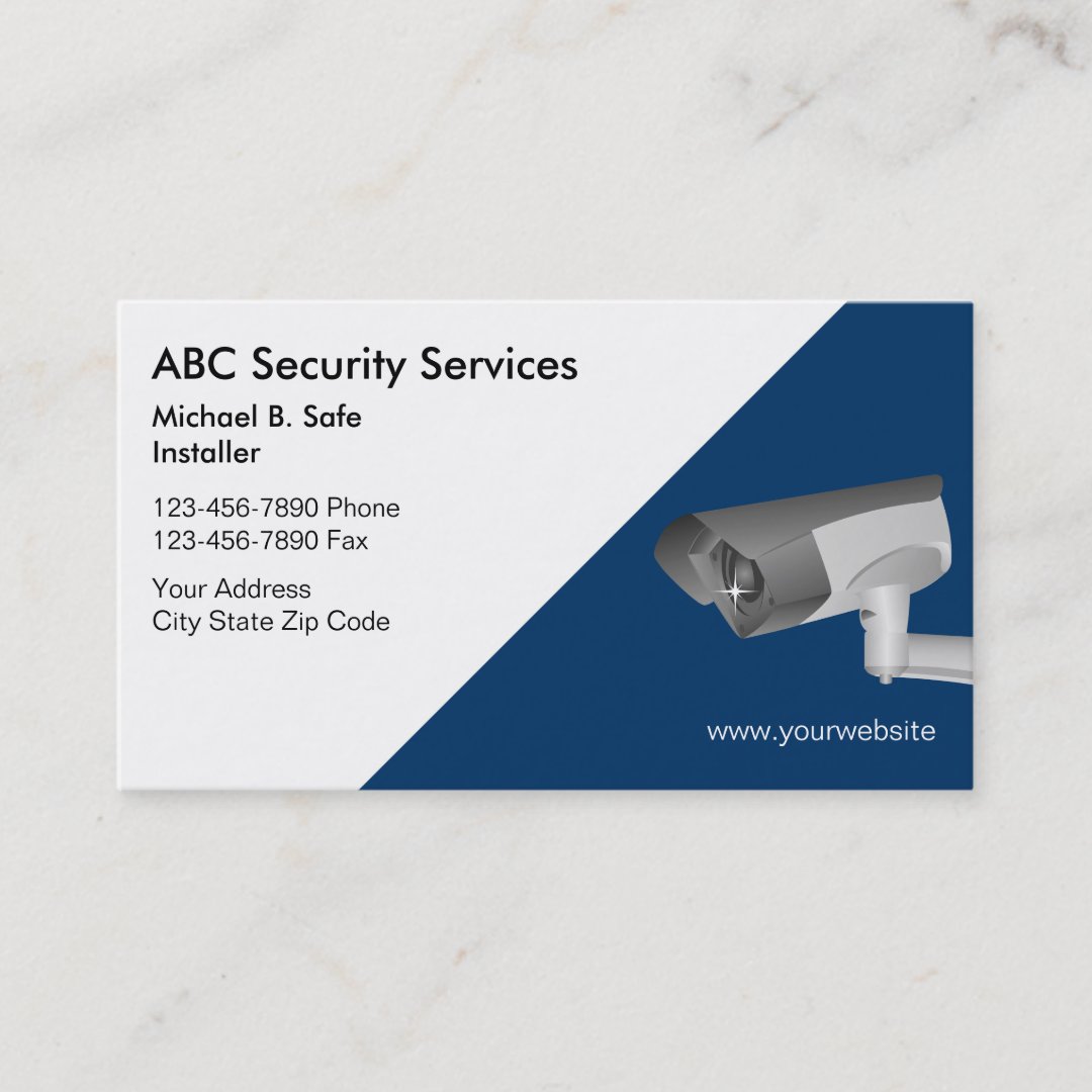 Video Security Business Cards | Zazzle