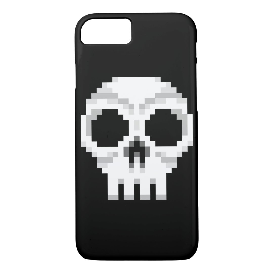 Videogame Death Skull - Pixel Art Case-Mate iPhone Case | Zazzle
