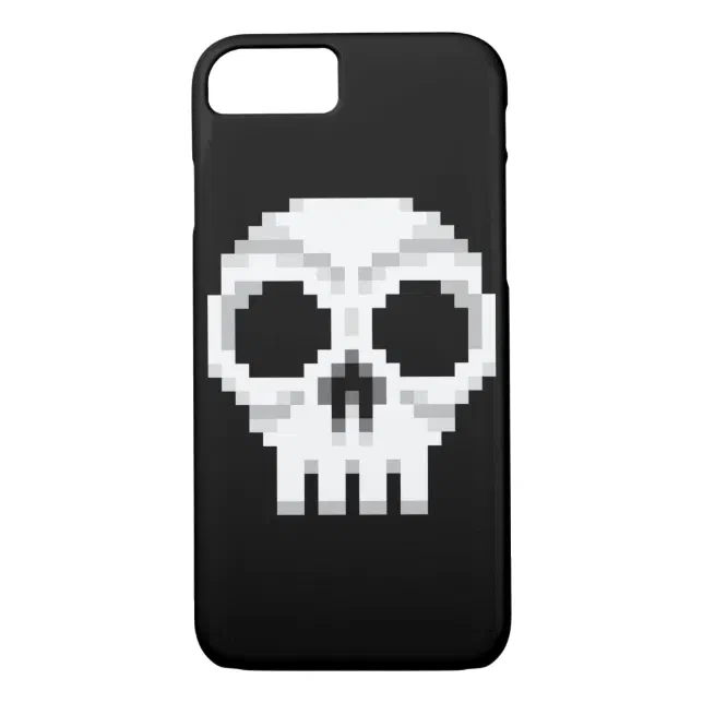 Videogame Death Skull - Pixel Art Case-Mate iPhone Case | Zazzle