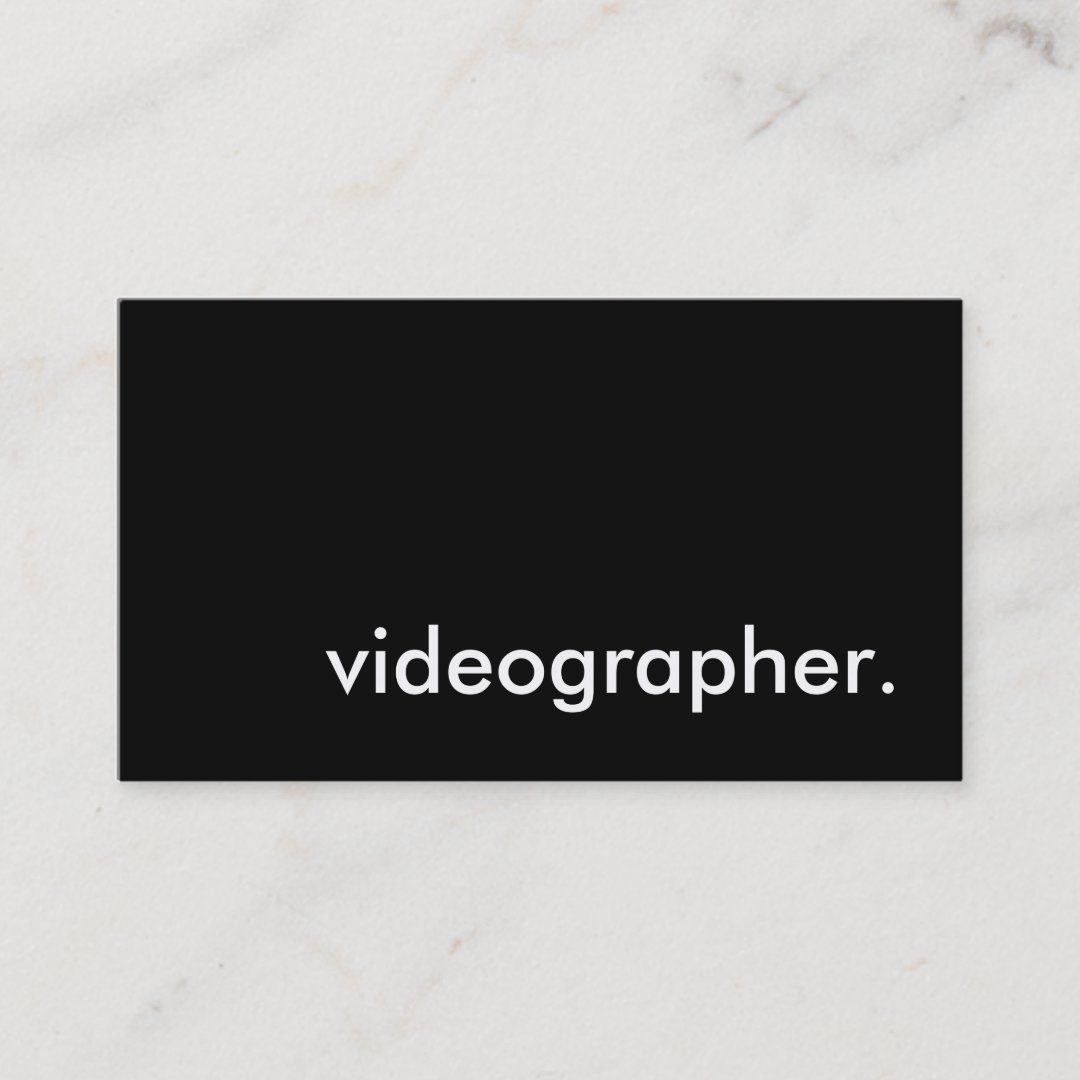 videographer. business card | Zazzle