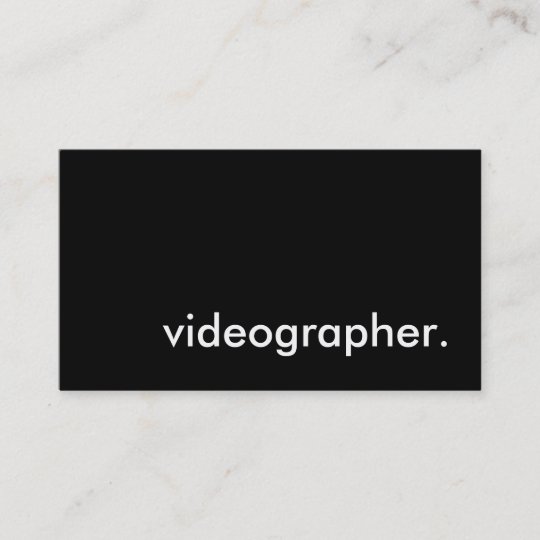 videographer. business card | Zazzle.com