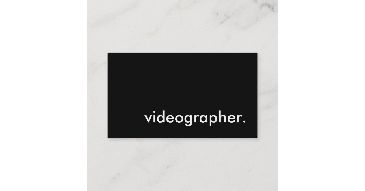 videographer. business card | Zazzle