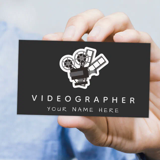 Videographer Filmmaker Video Photo Social Media Business Card | Zazzle