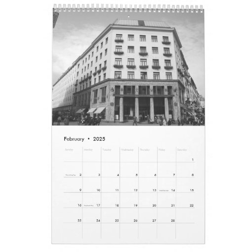 Vienna Austria Black And White Calendar | Zazzle