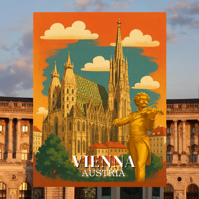Vienna Austria Vintage Travel European Postcard | Zazzle