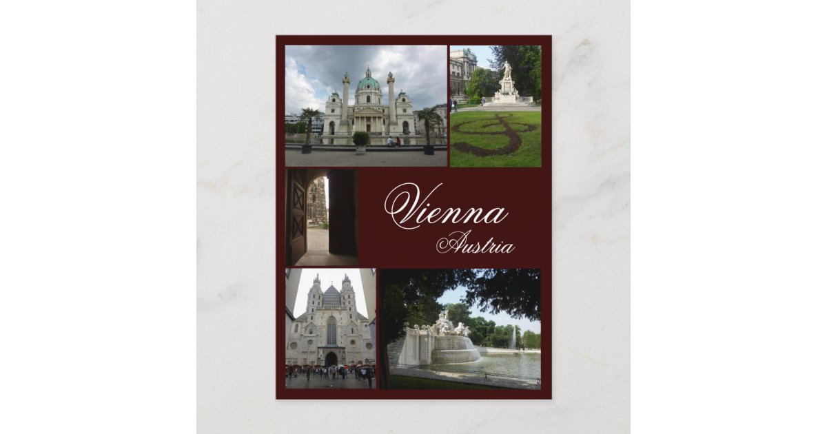 Vienna Collage Postcard | Zazzle