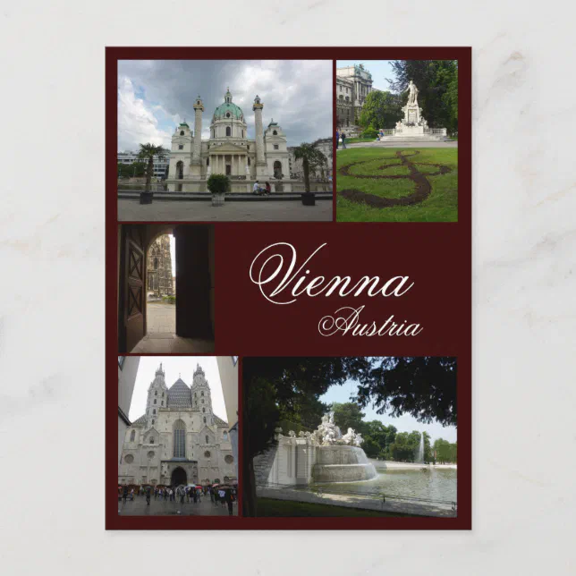 Vienna Collage Postcard | Zazzle