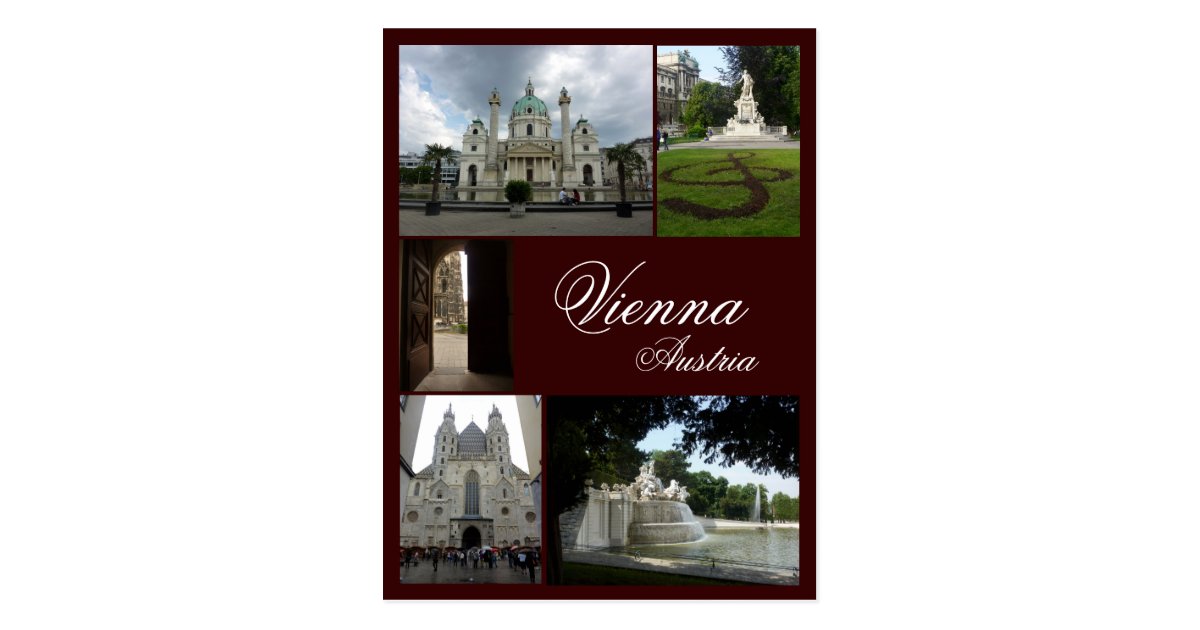Vienna Collage Postcard | Zazzle.com