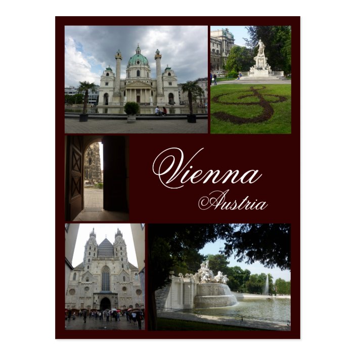 Vienna Collage Postcard | Zazzle.com