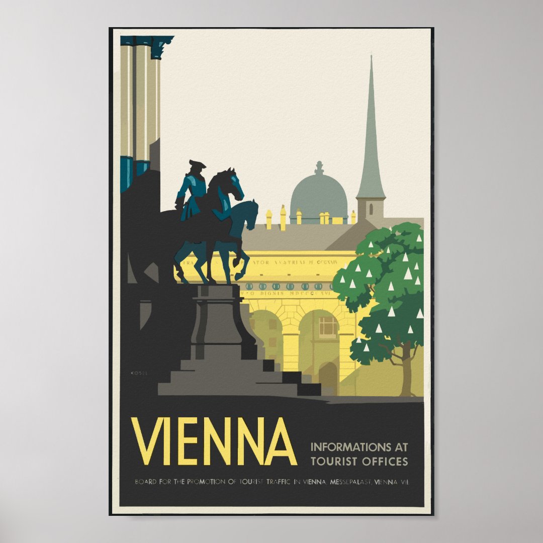 Vienna Vintage Travel Poster | Zazzle