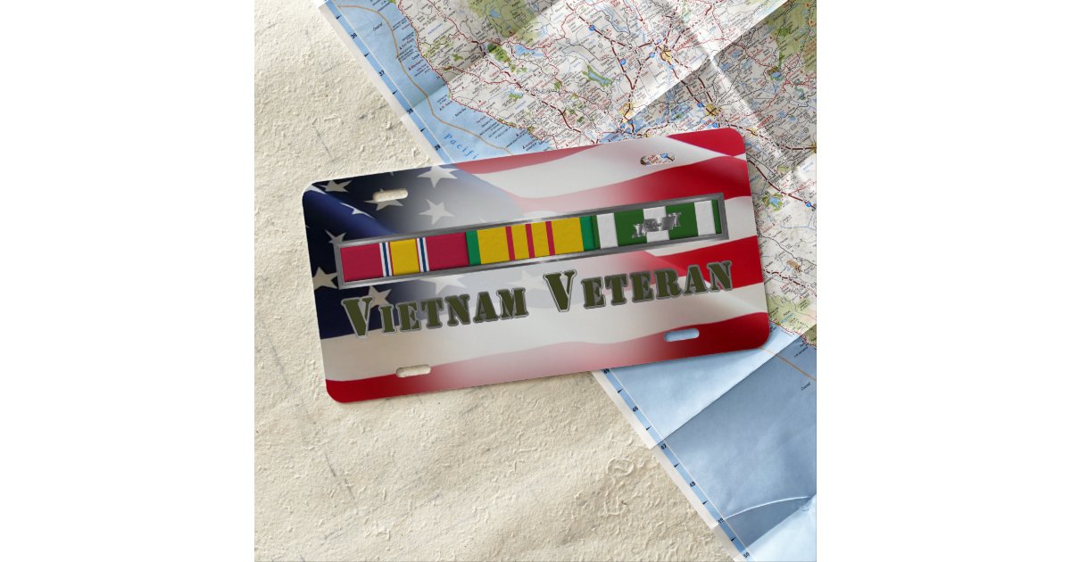 Vietnam Army Veteran License Plate | Zazzle