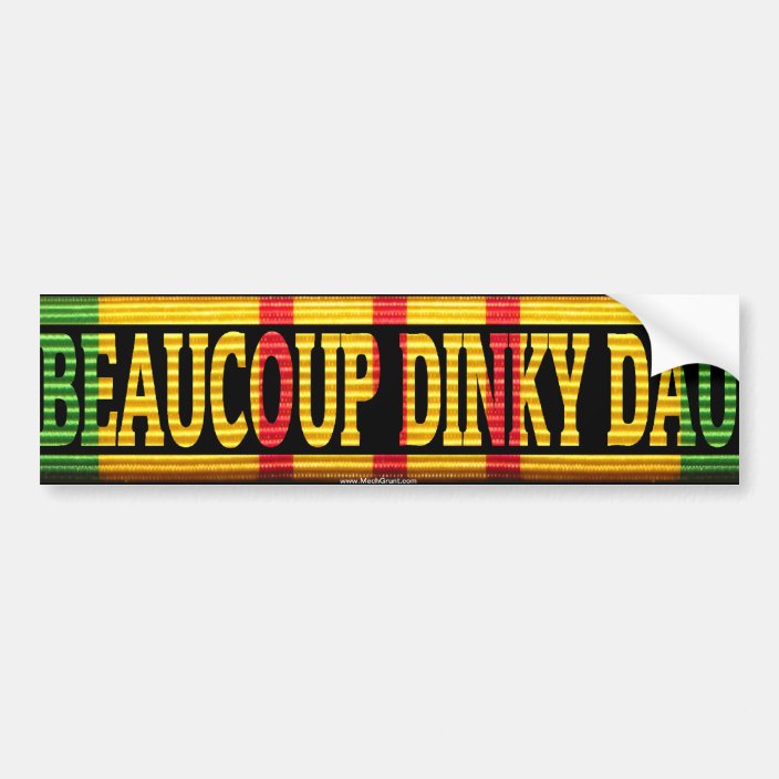 Vietnam Beaucoup Dinky Dau Ribbon Sticker | Zazzle