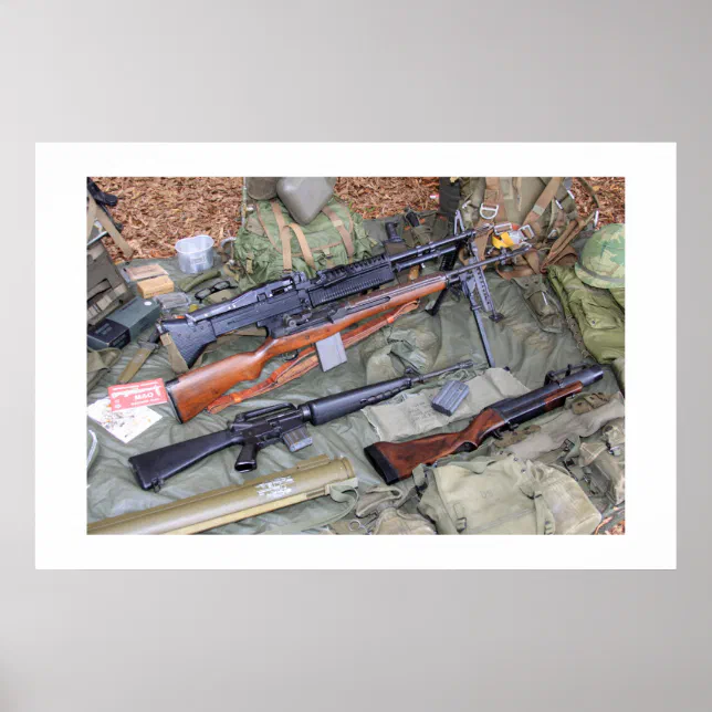 Vietnam Era Weapons & Gear Poster | Zazzle