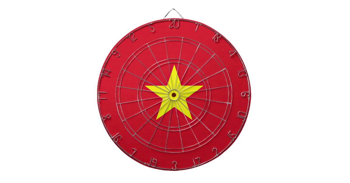 Vietnam flag dart board | Zazzle