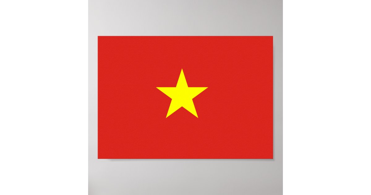 Vietnam flag poster | Zazzle