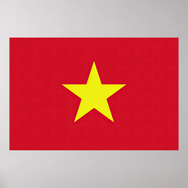 Vietnam flag poster | Zazzle