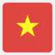 Vietnam flag Vietnamese star Square Sticker | Zazzle