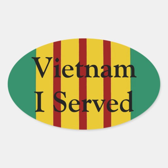 Vietnam I Served Oval Stickers | Zazzle.com