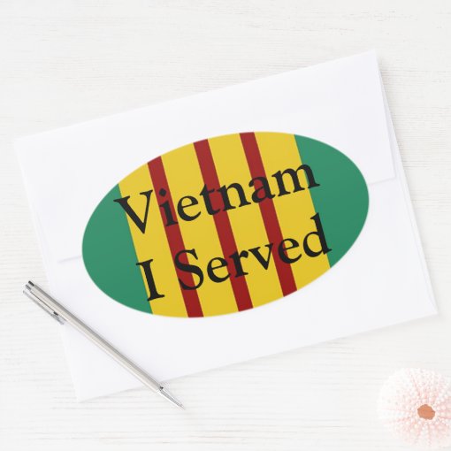 Vietnam I Served Oval Stickers | Zazzle