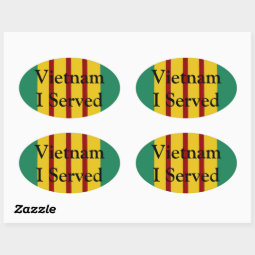 Vietnam I Served Oval Stickers | Zazzle