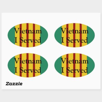 Vietnam I Served Oval Stickers | Zazzle