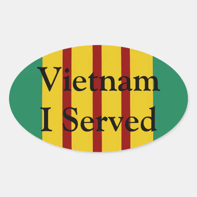 Vietnam I Served Oval Stickers | Zazzle